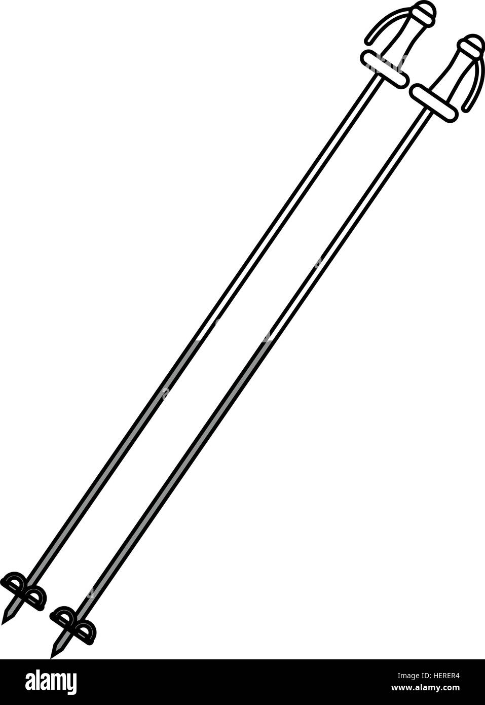 Isolated ski poles design Stock Vector Image & Art - Alamy