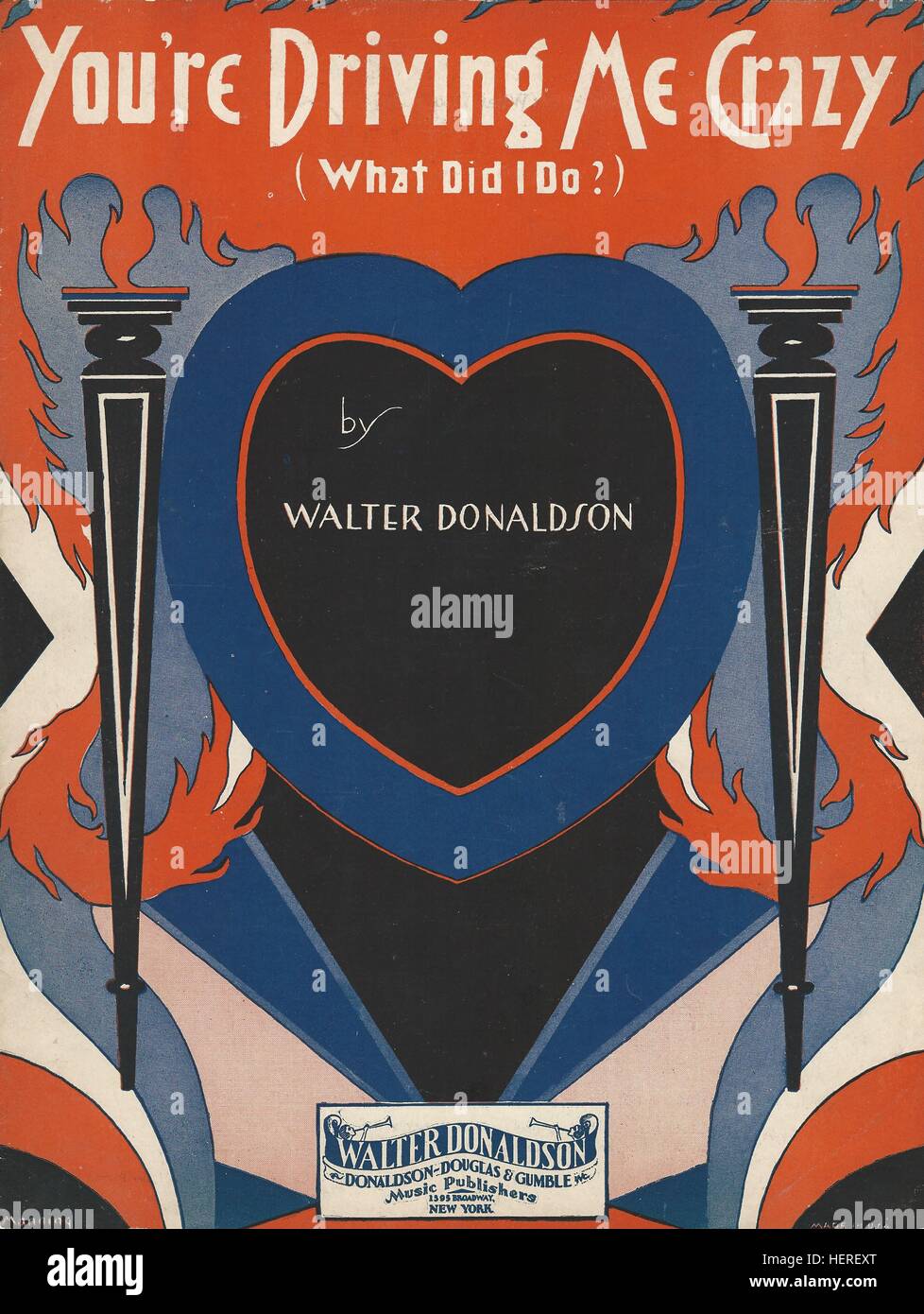 "You're Driving Me Crazy (What Did I Do?)" 1930 Sheet Music Cover Stock ...