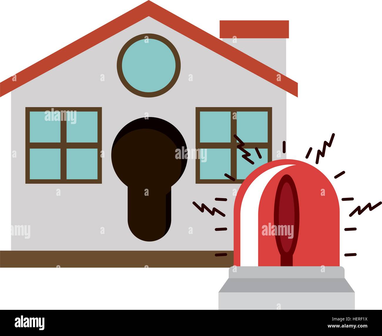 House and alarm icon. Insurance security protection and safety theme ...