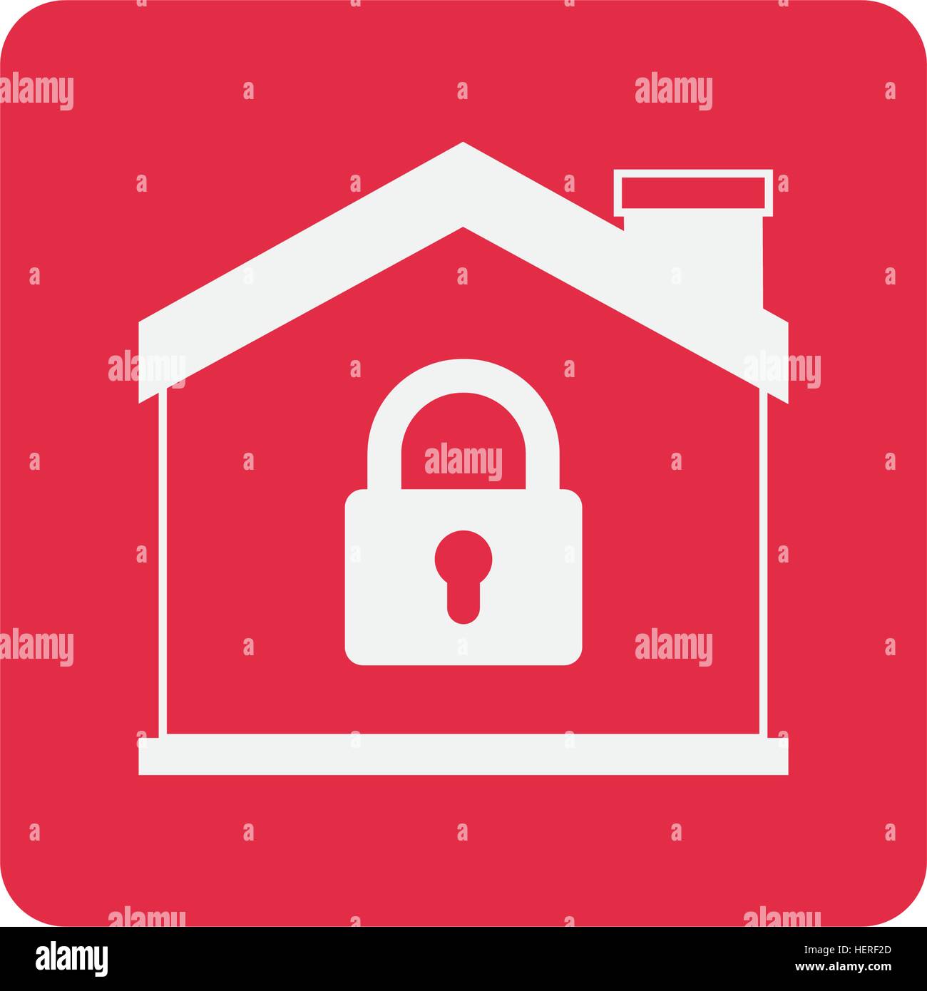 House and padlock icon. Insurance security protection and safety theme ...