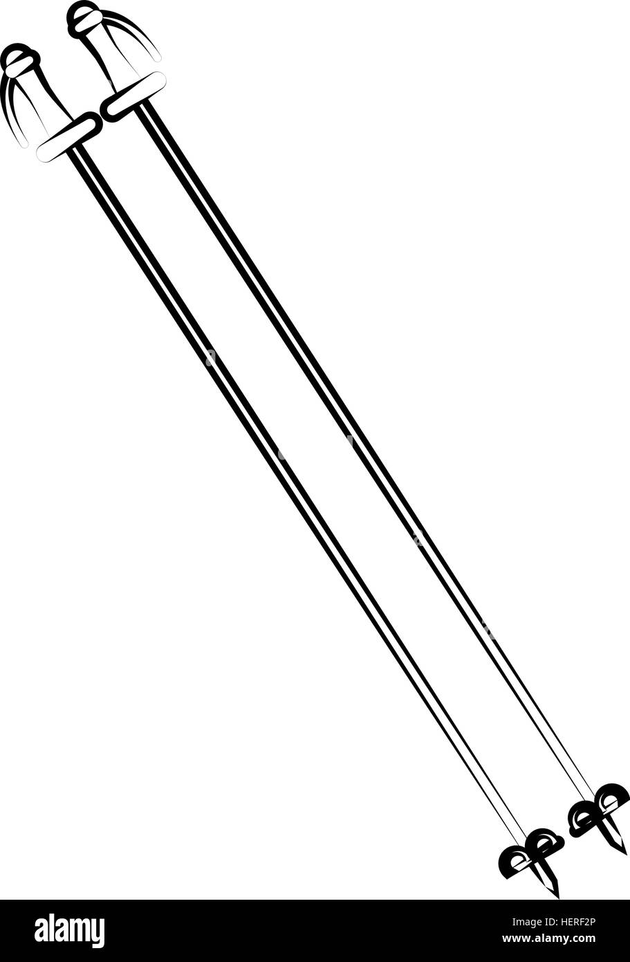 Isolated ski poles design Stock Vector Image & Art - Alamy