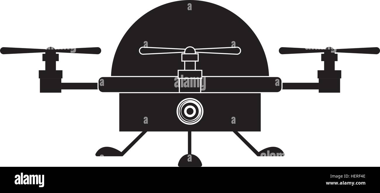 Drone icon. Technology remote aircraft uav spy and robot theme ...