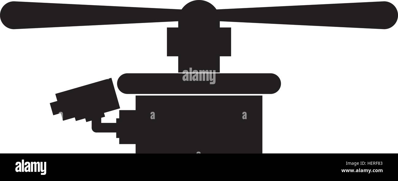 Drone icon. Technology remote aircraft uav spy and robot theme ...