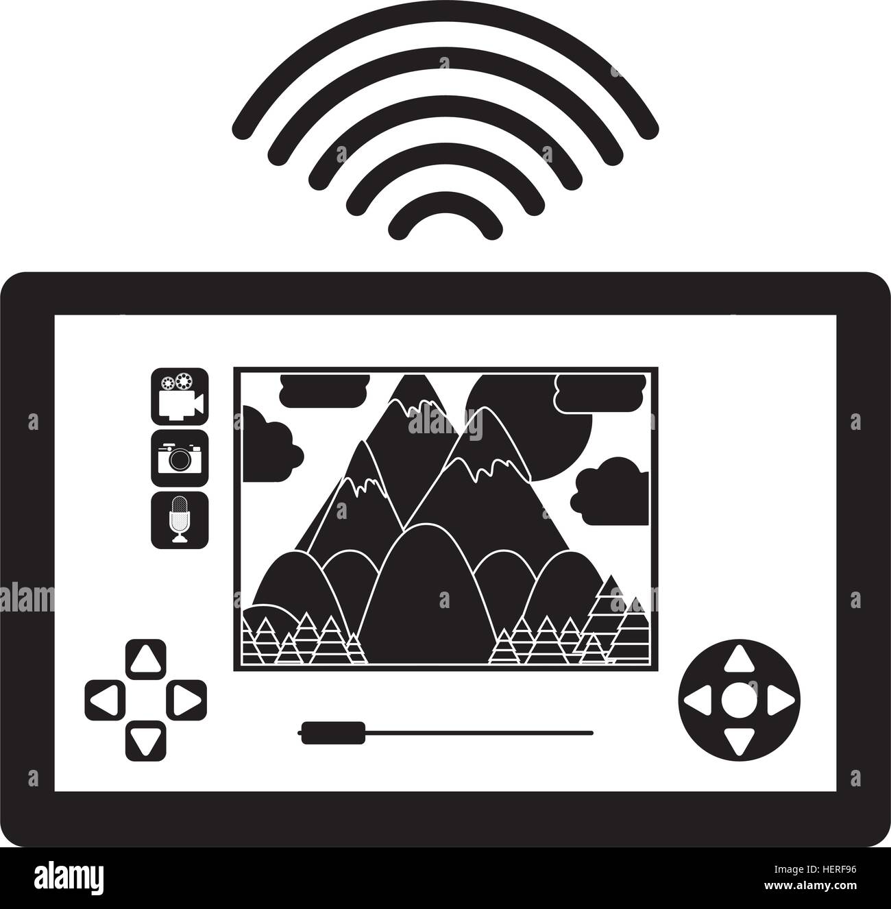 Drone control icon. Technology remote aircraft uav spy and robot theme ...