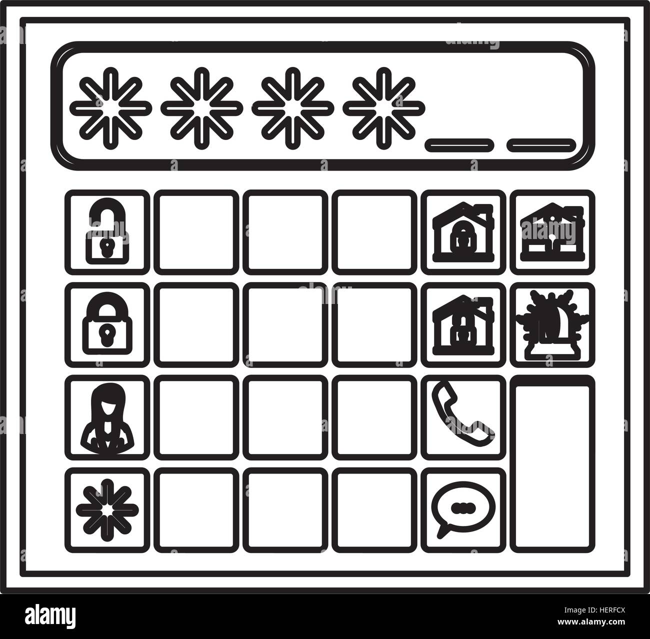 House password icon. Insurance security protection and safety theme ...