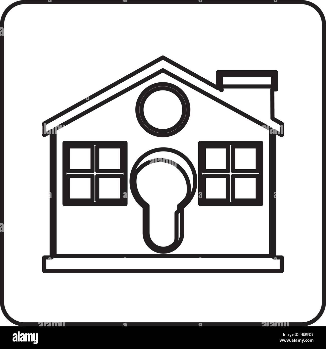 House and padlock icon. Insurance security protection and safety theme ...