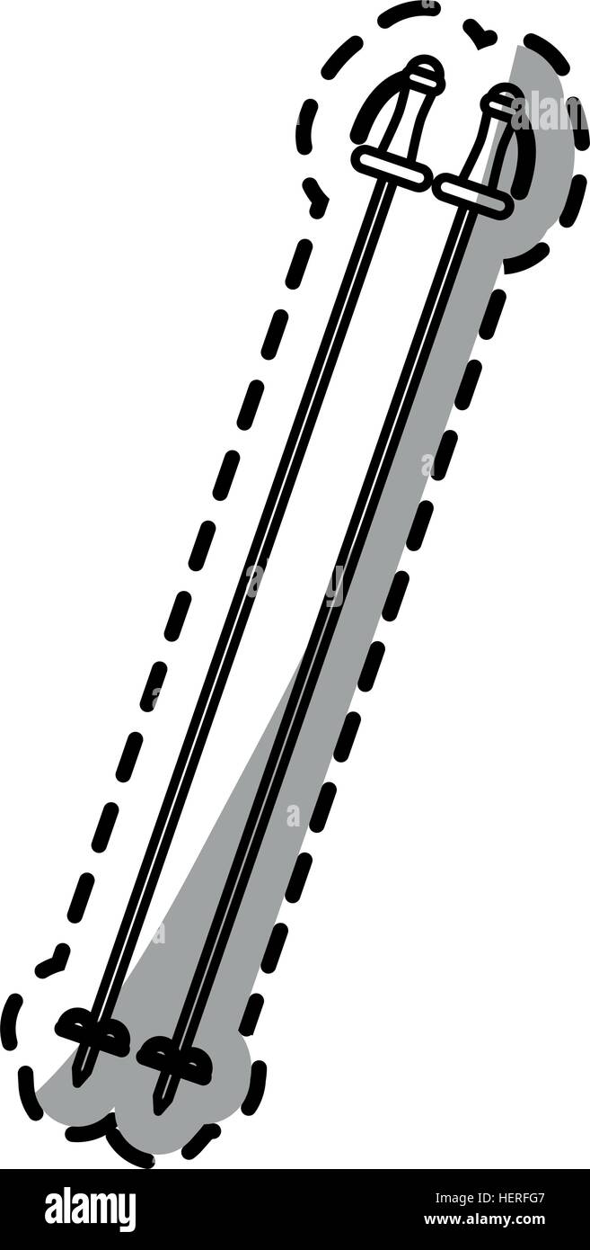 Isolated ski poles design Stock Vector Image & Art - Alamy