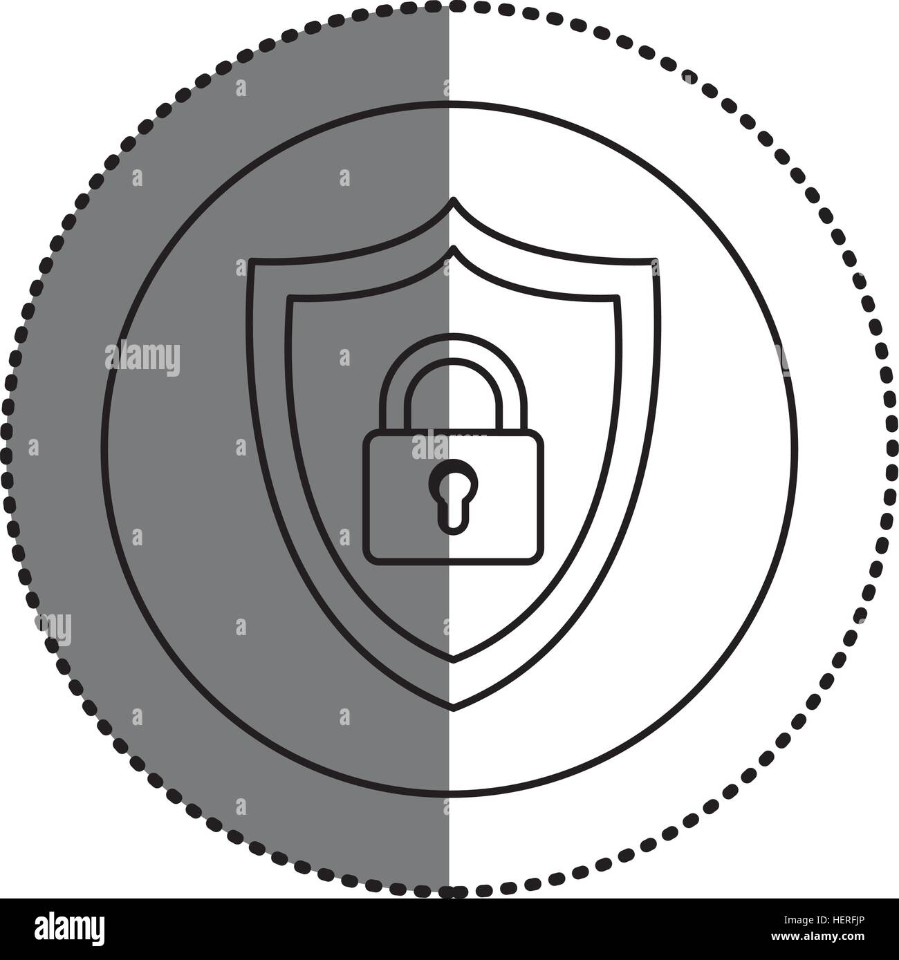 Padlock icon. Insurance security protection and safety theme. Isolated ...