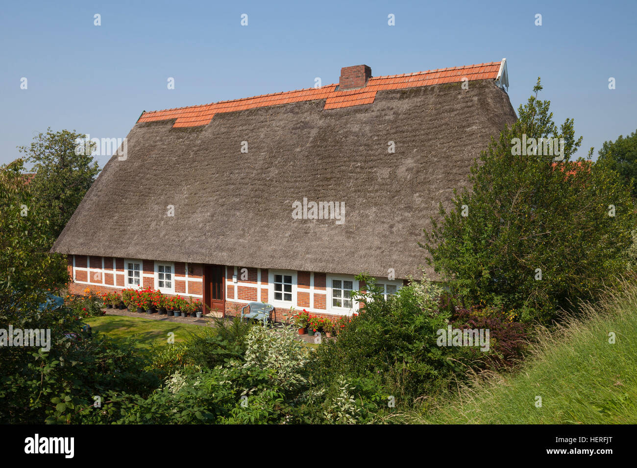 Half timbered thatched cottage hi-res stock photography and images - Alamy