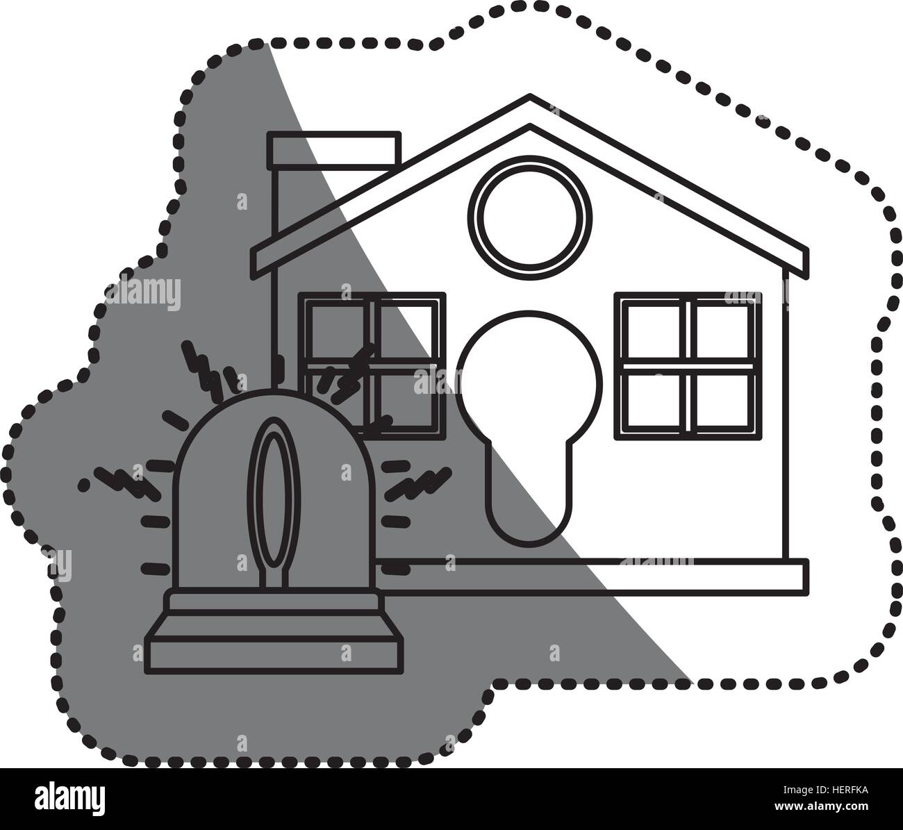 House and alarm icon. Insurance security protection and safety theme ...