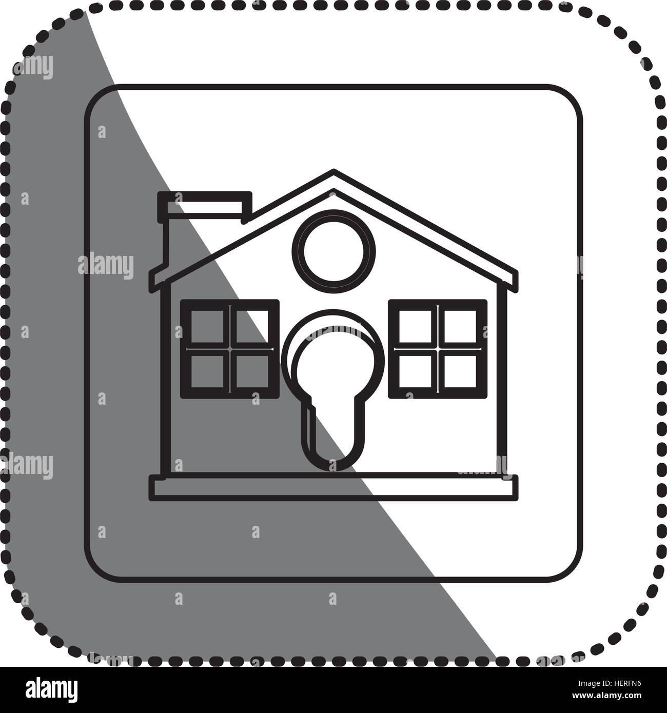 House and padlock icon. Insurance security protection and safety theme ...