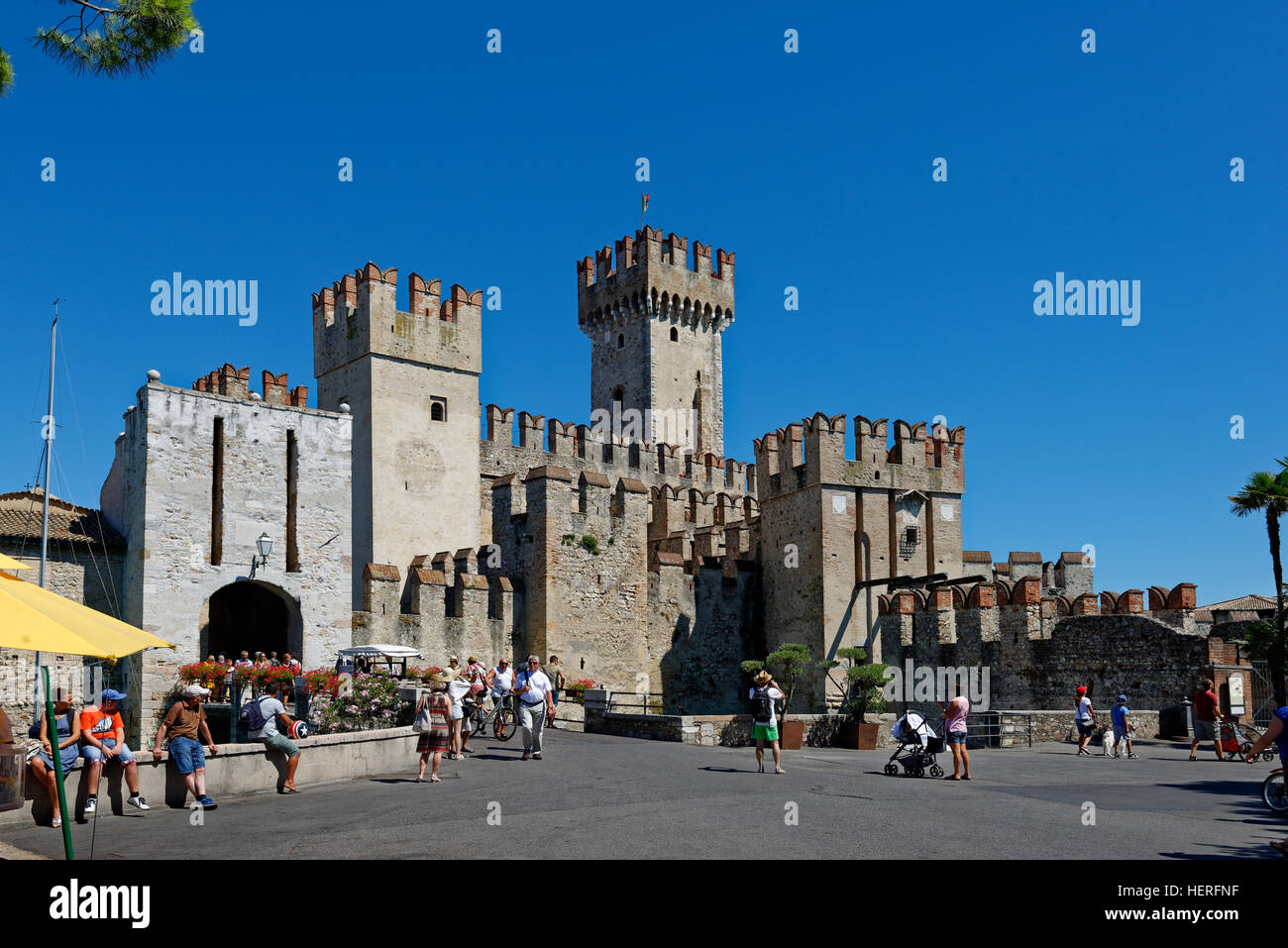 Scaliger Castle, Sirmione, Lake Garda, Brescia Province, Lombardy ...