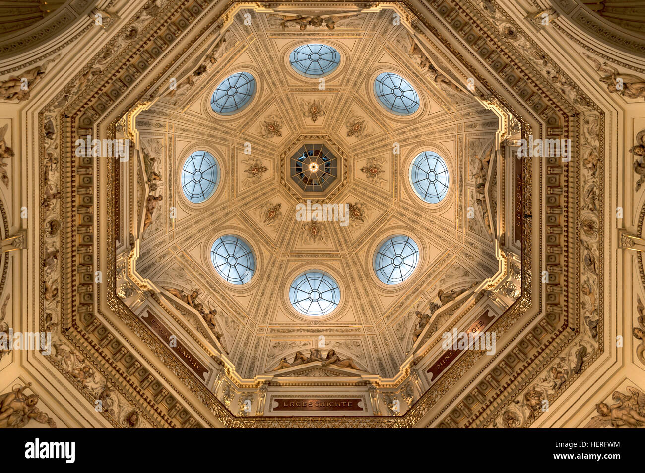 Dome, Museum of Natural History, opened in 1889, Vienna, Austria Stock ...