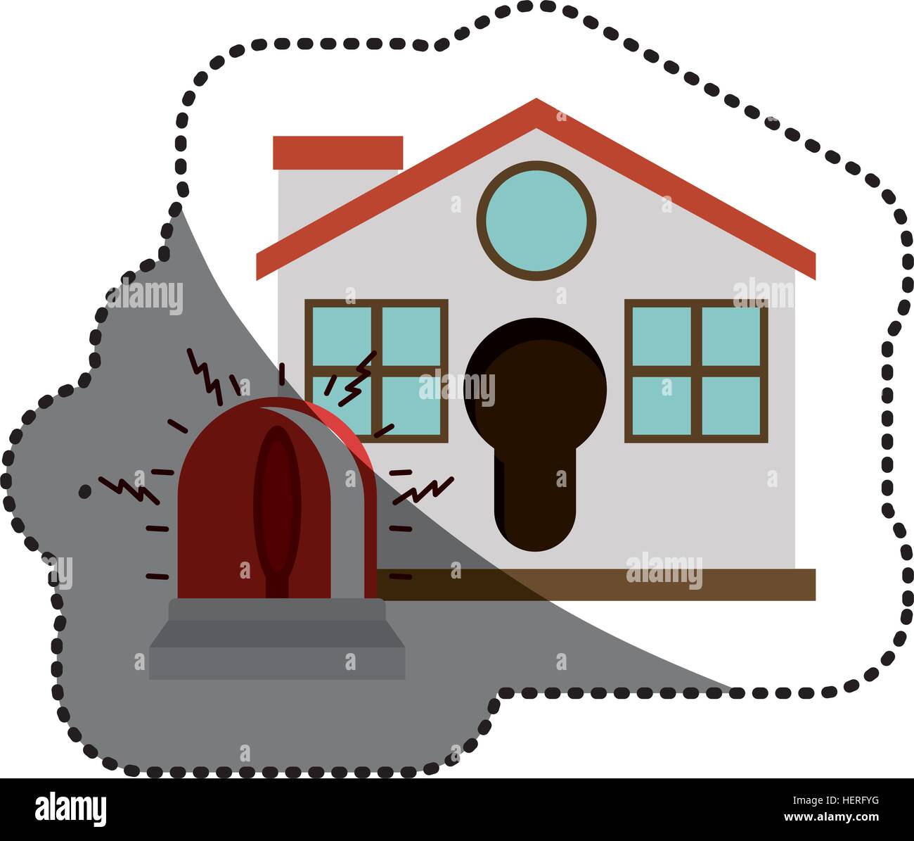 House and alarm icon. Insurance security protection and safety theme ...