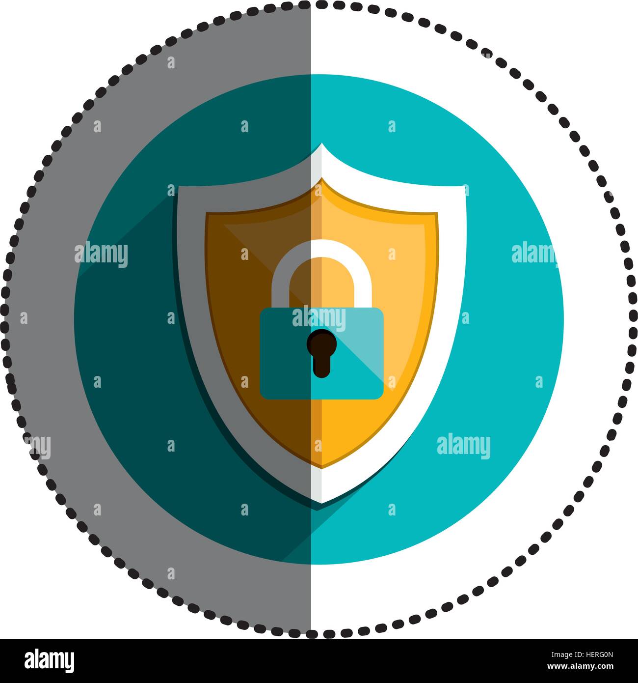 Padlock icon. Insurance security protection and safety theme. Isolated ...