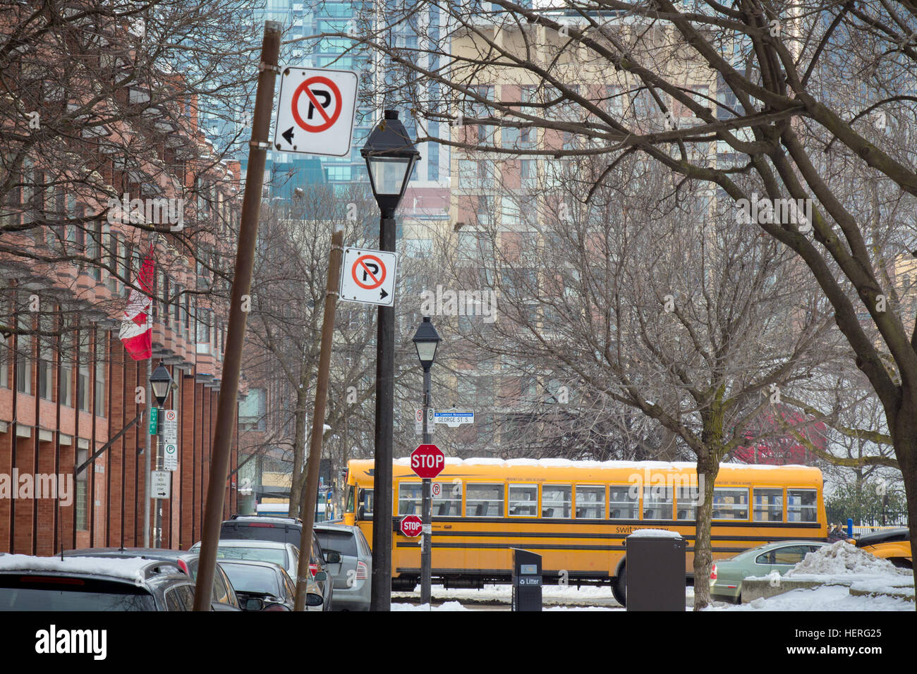 Canadian bus stop sign hi-res stock photography and images - Alamy