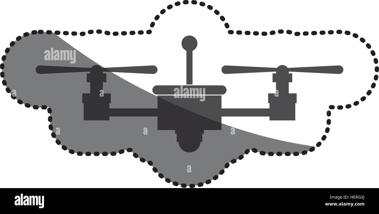 Drone icon. Technology remote aircraft uav spy and robot theme ...