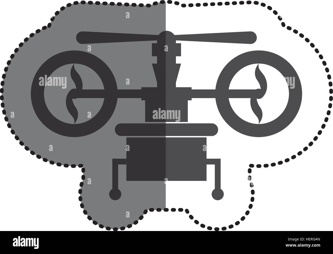 Drone icon. Technology remote aircraft uav spy and robot theme ...