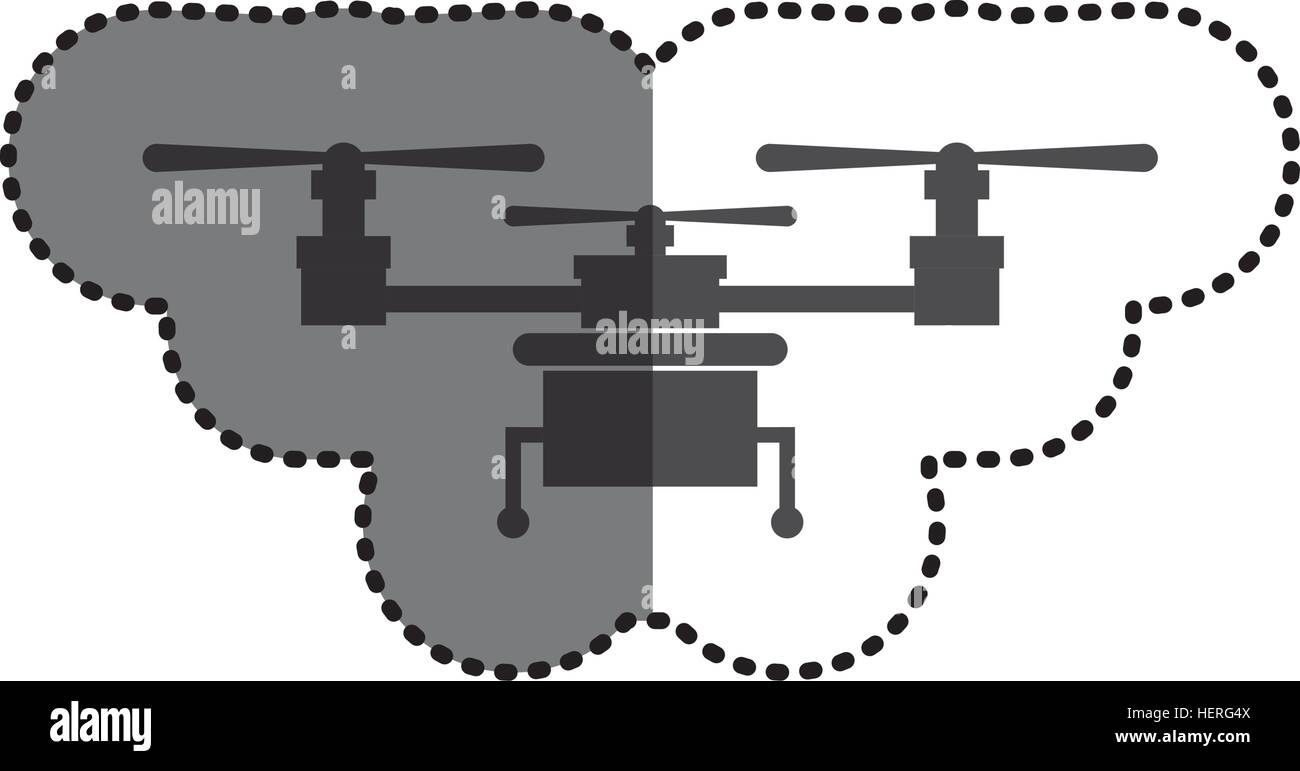 Drone icon. Technology remote aircraft uav spy and robot theme ...