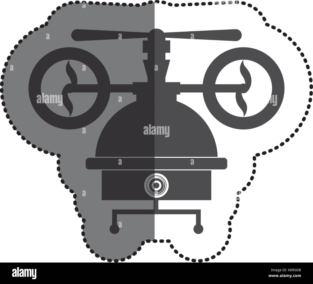 Drone icon. Technology remote aircraft uav spy and robot theme ...