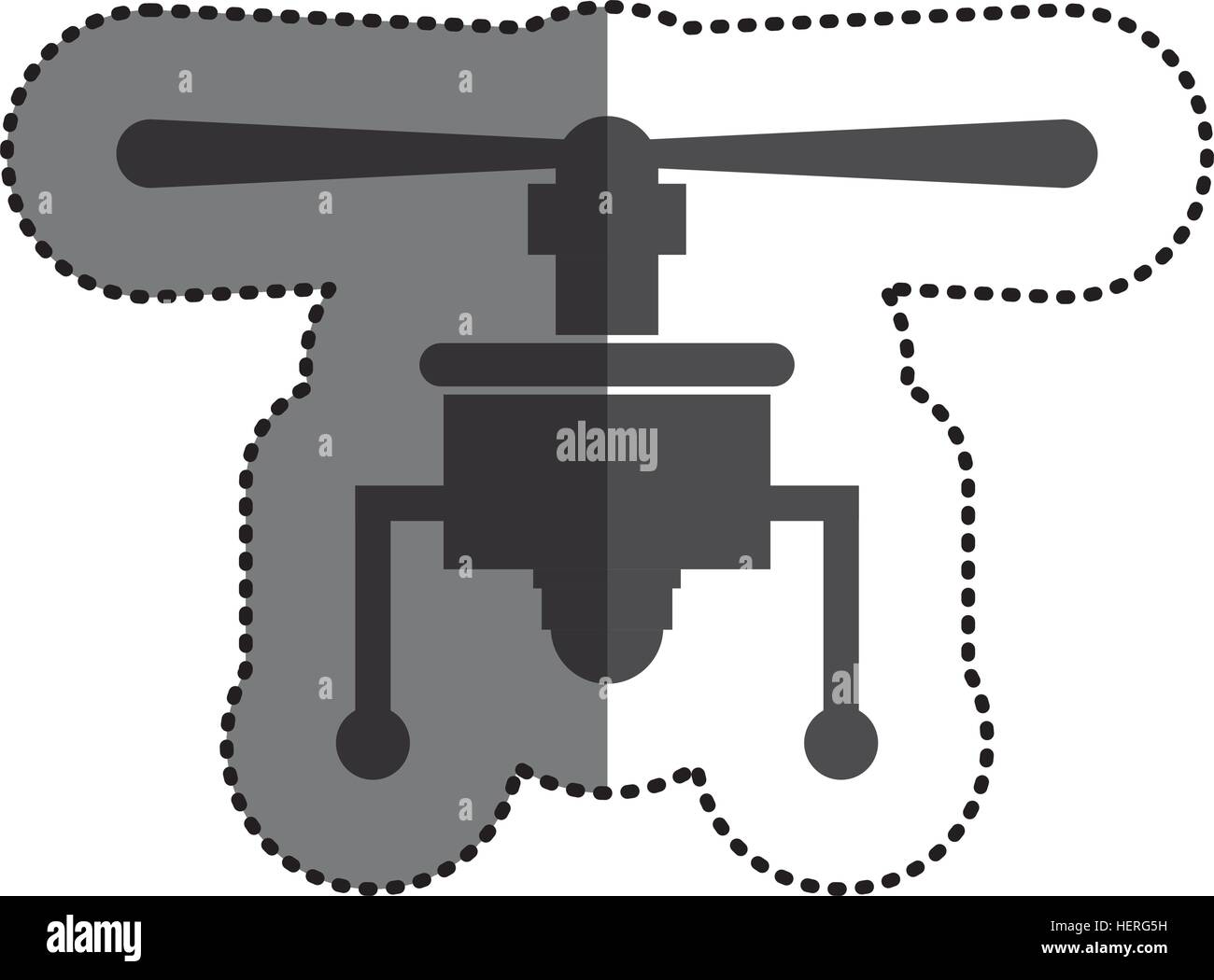 Drone icon. Technology remote aircraft uav spy and robot theme ...