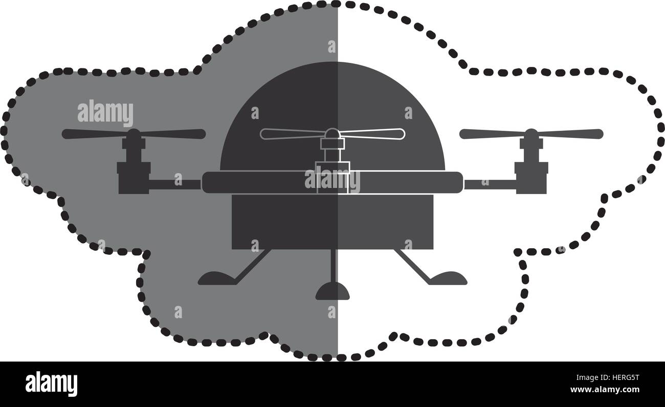 Drone icon. Technology remote aircraft uav spy and robot theme ...