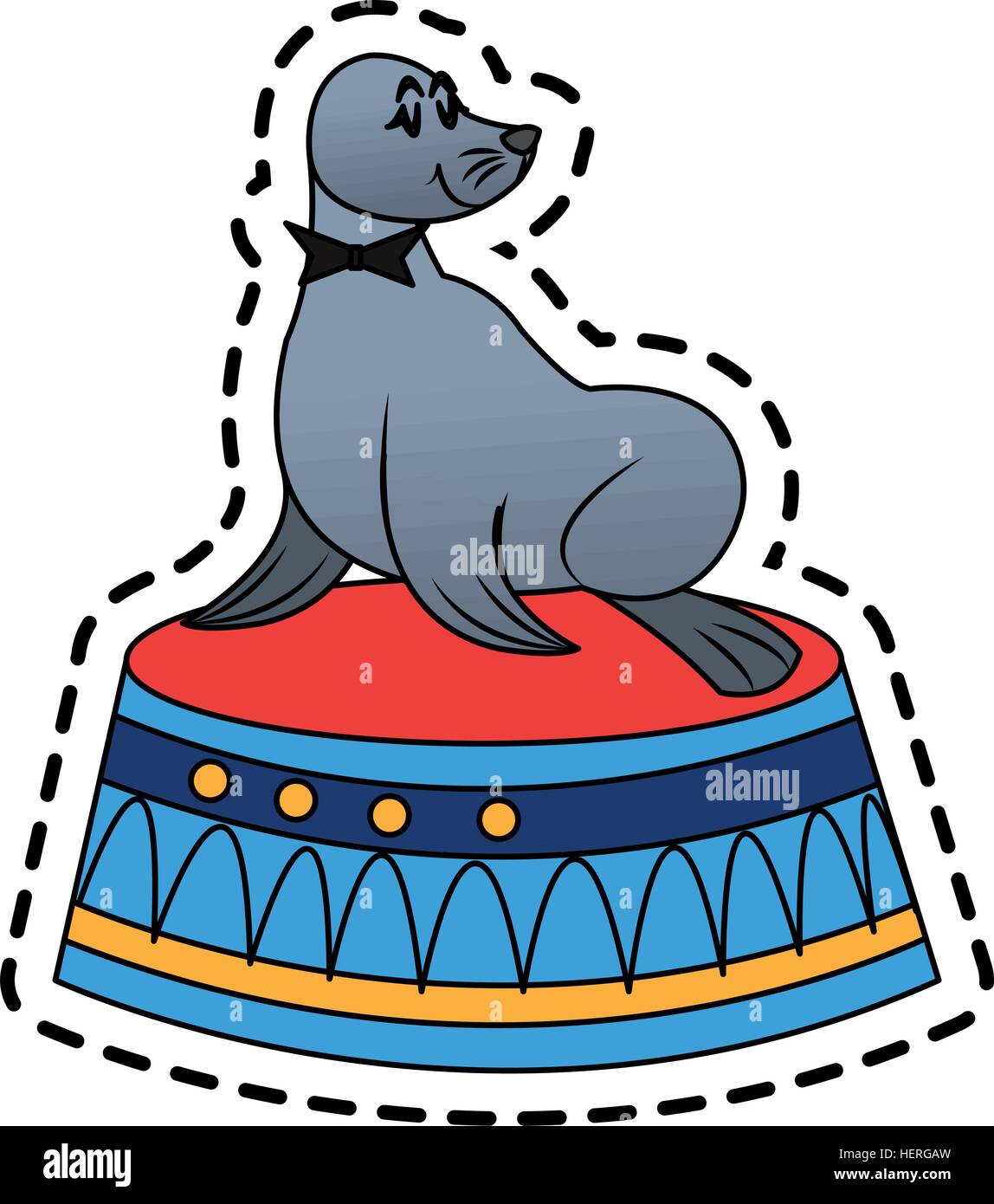 Isolated circus seal design Stock Vector Image & Art - Alamy