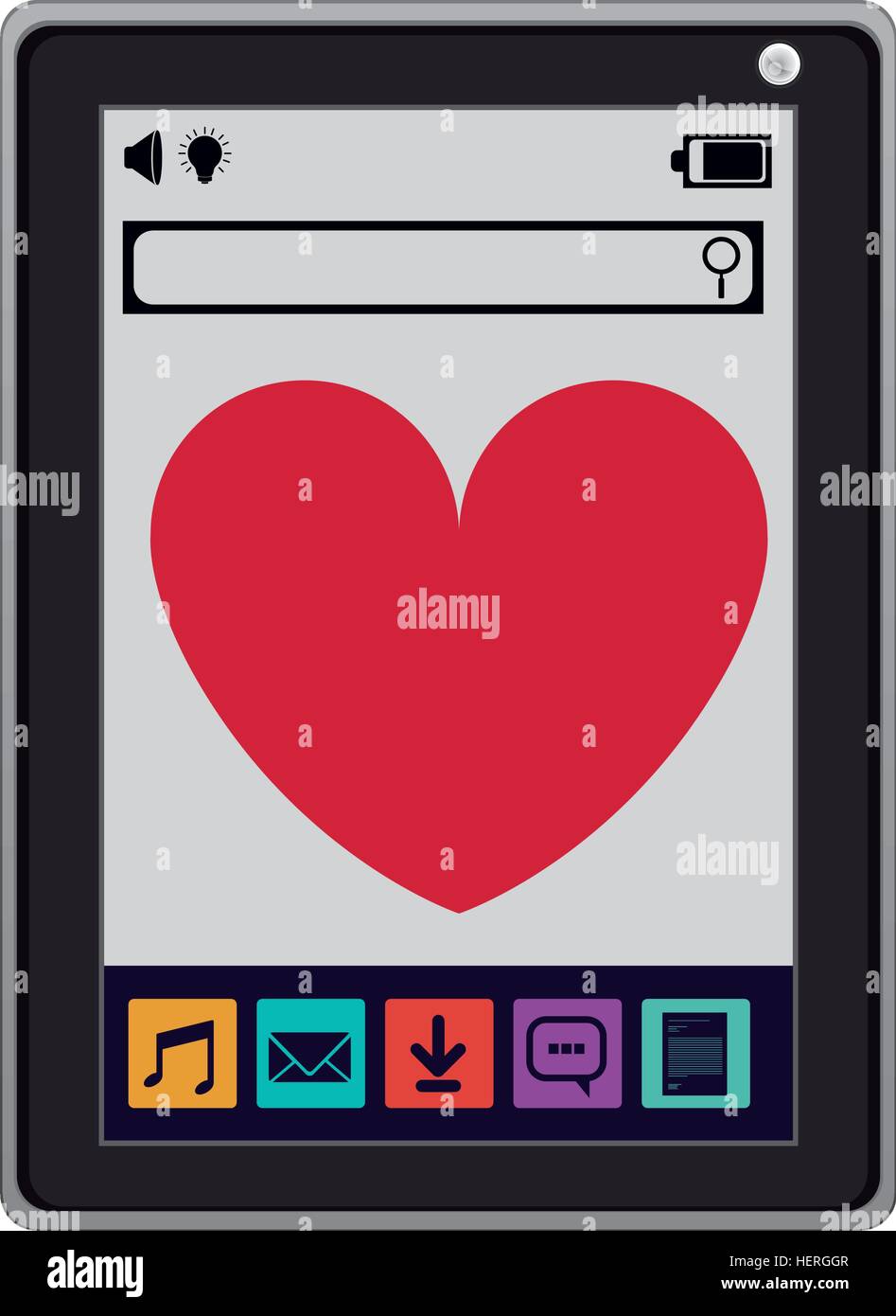 Tablet icon. App media wearable technology and gadget theme. Isolated ...