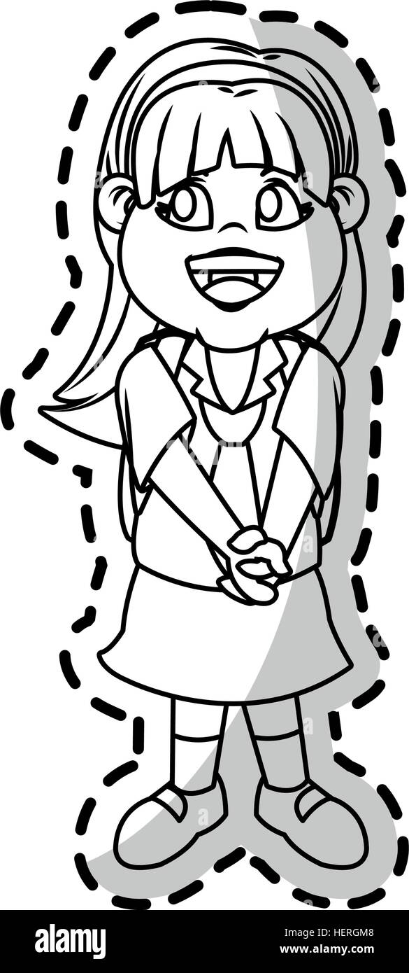 Isolated school girl design Stock Vector Image & Art - Alamy