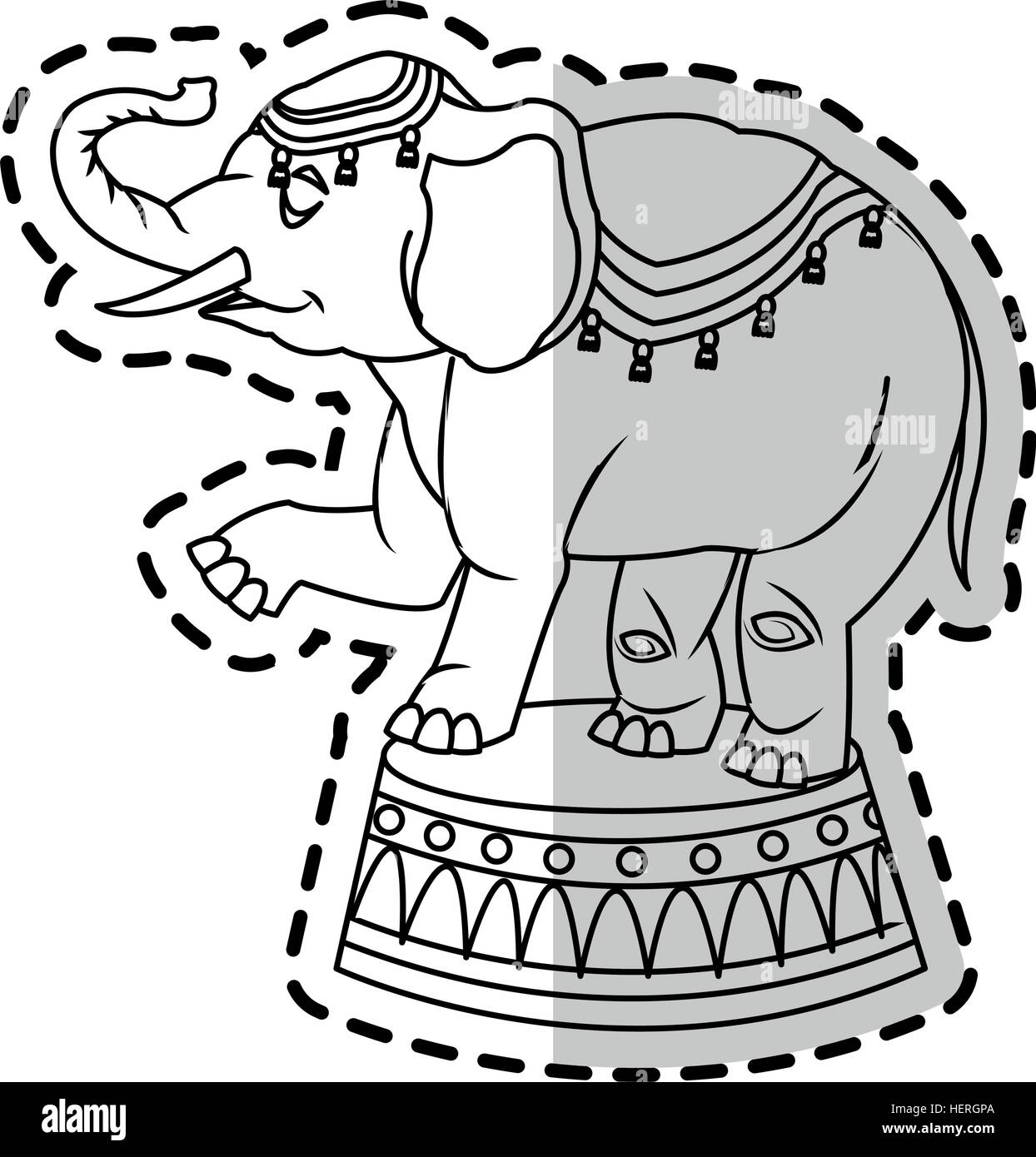 Isolated circus elephant design Stock Vector Image & Art - Alamy