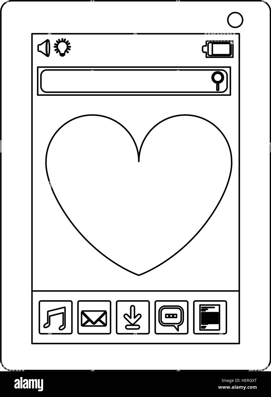 Tablet icon. App media wearable technology and gadget theme. Isolated ...