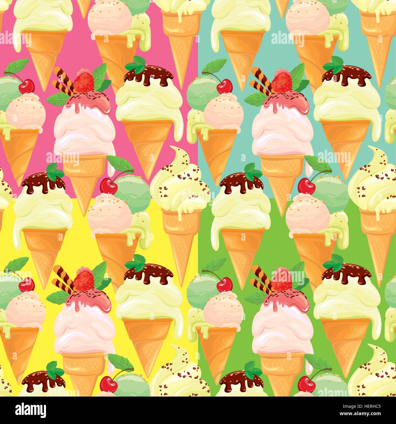 Icecream patterns hi-res stock photography and images - Alamy