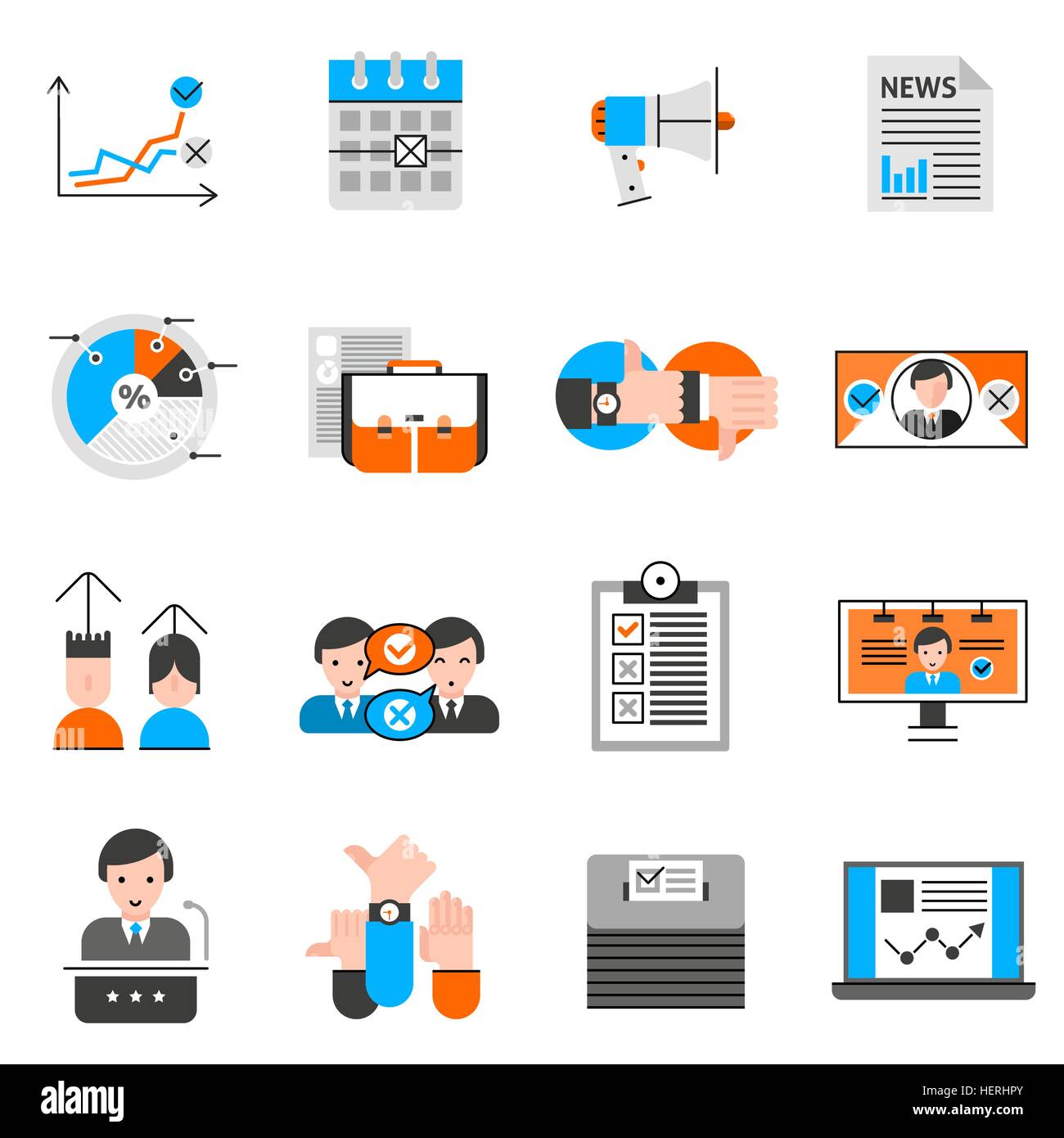 Elections And Voting Icons Set. Elections and voting line icons set ...