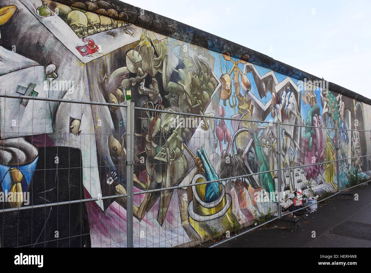 art writing on berlin wall germany east side gallery Stock Photo - Alamy