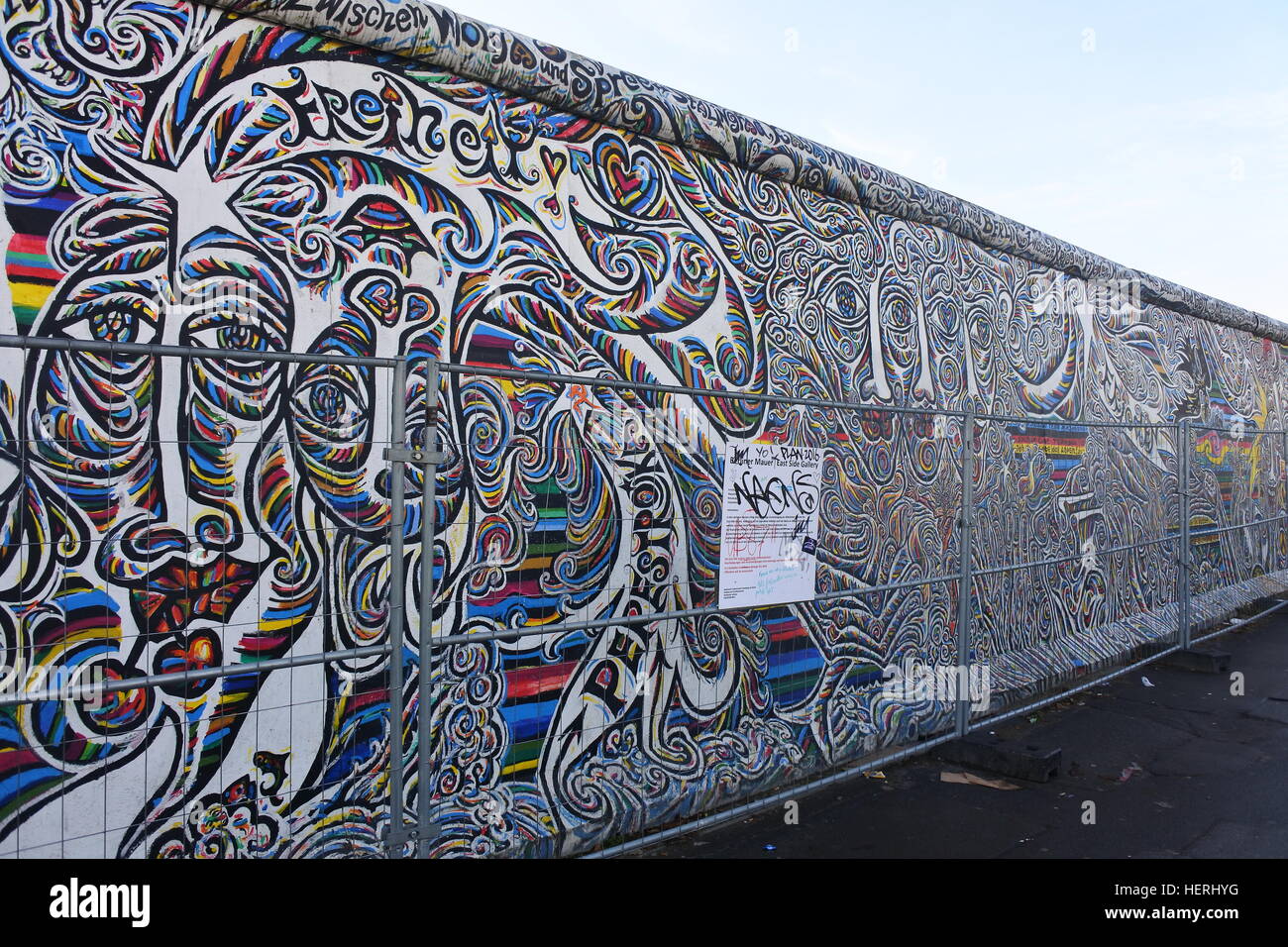 art writing on berlin wall germany east side gallery Stock Photo - Alamy