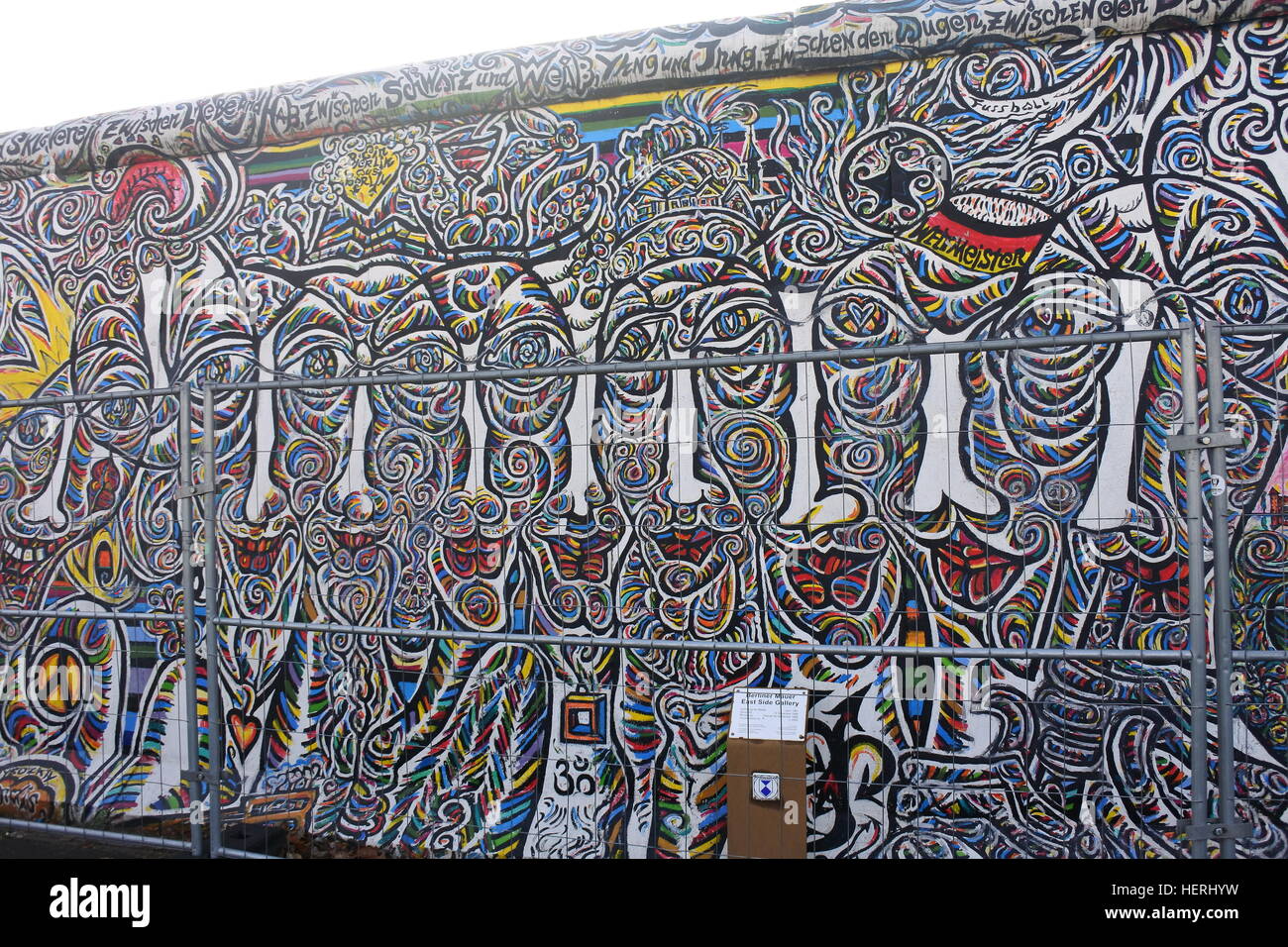 art writing on berlin wall germany east side gallery Stock Photo - Alamy