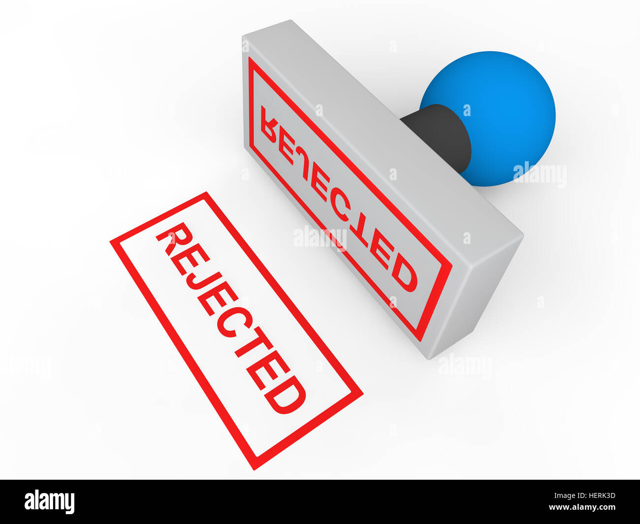 3d stamp rejected text Stock Photo - Alamy