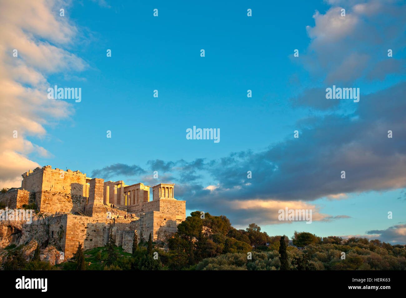 The Acropolis of Athens as seen from the ancient monument of Democracy ...
