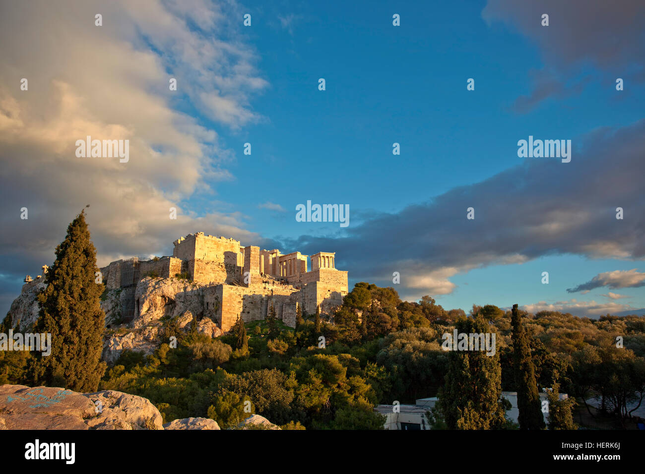The Acropolis of Athens as seen from the ancient monument of Democracy ...