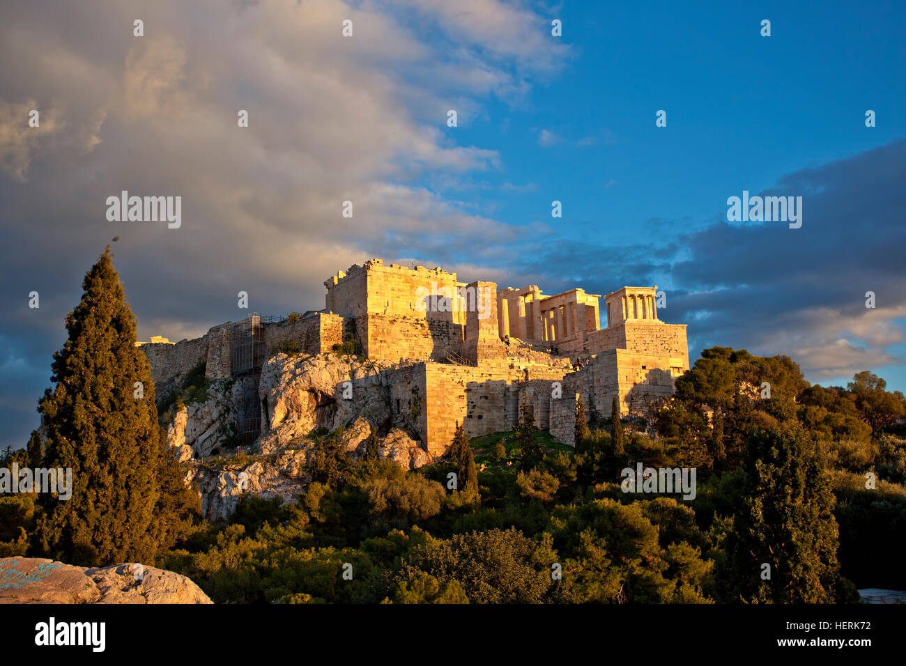 The Acropolis of Athens as seen from the ancient monument of Democracy ...