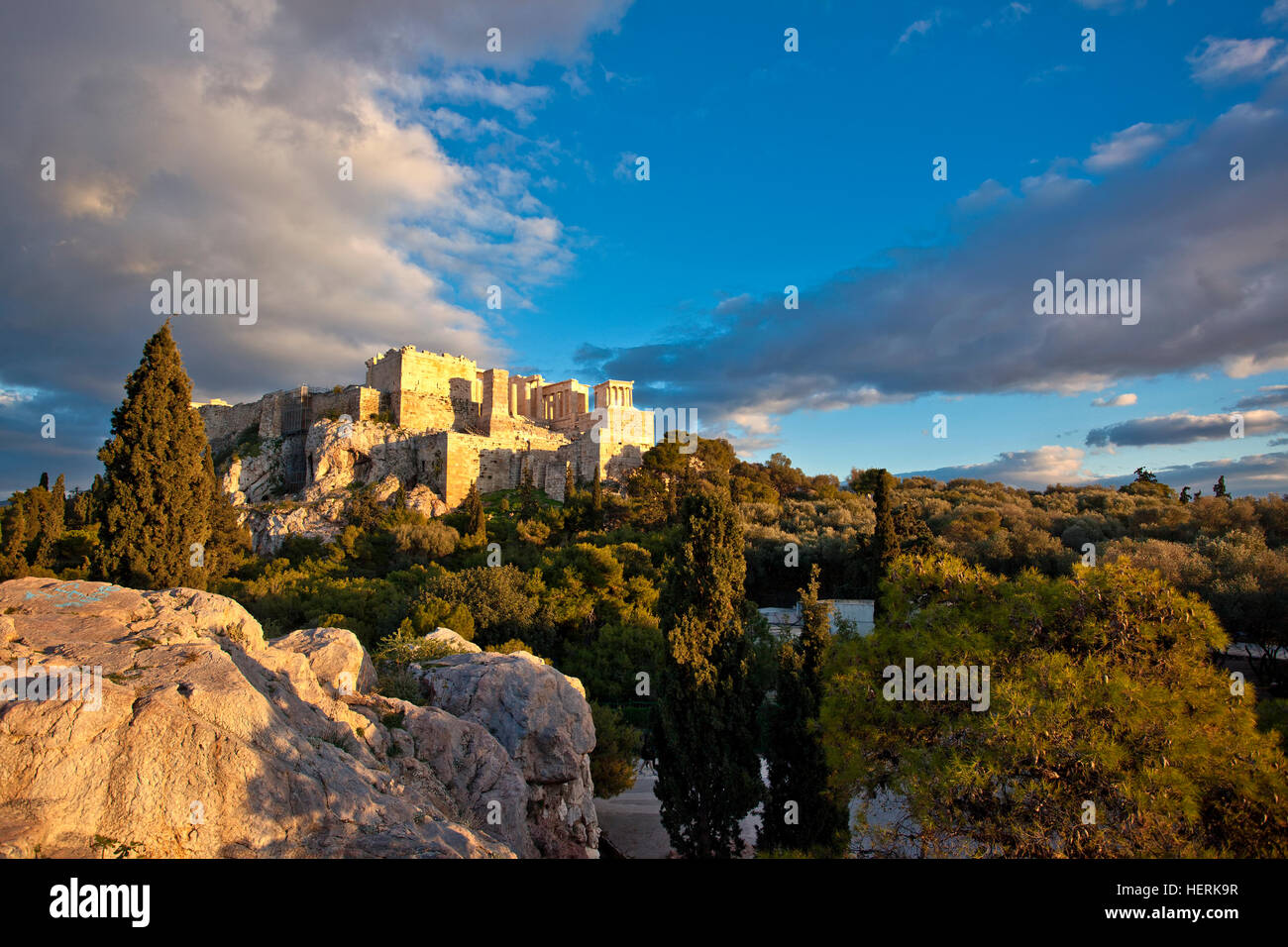 The Acropolis of Athens as seen from the ancient monument of Democracy ...