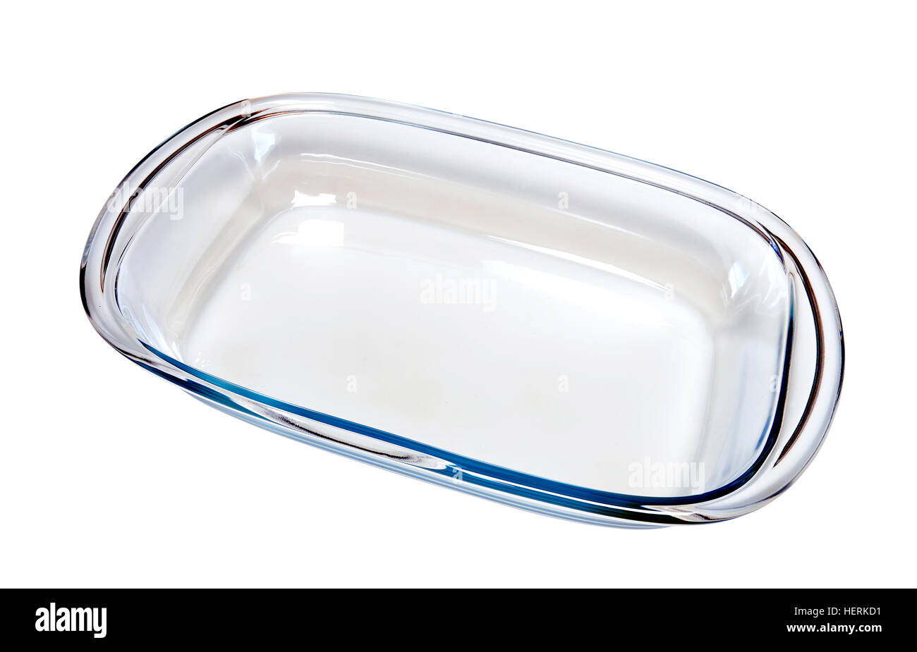 Empty glass dish for cooking with oven isolated on white background ...