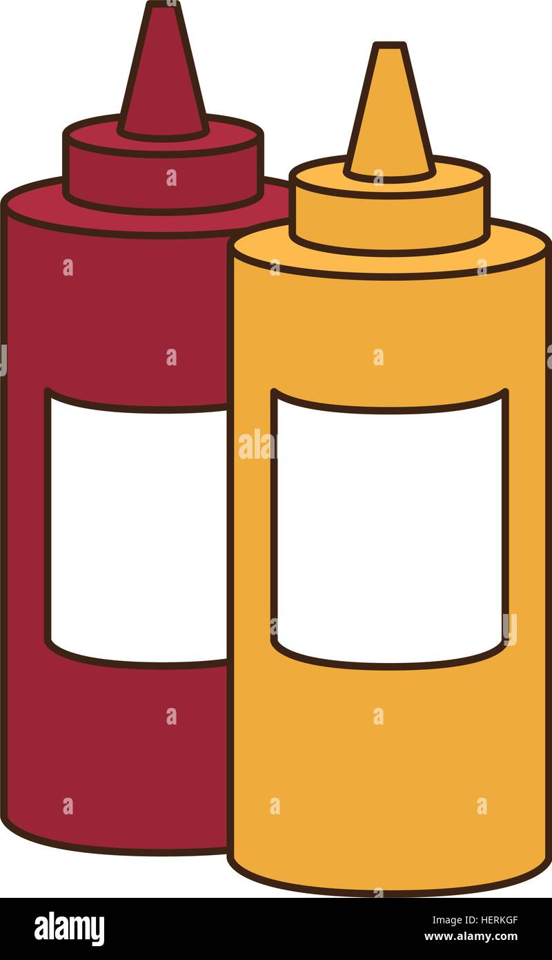 sauce bottle fast food related icon image icon image Stock Vector Image ...