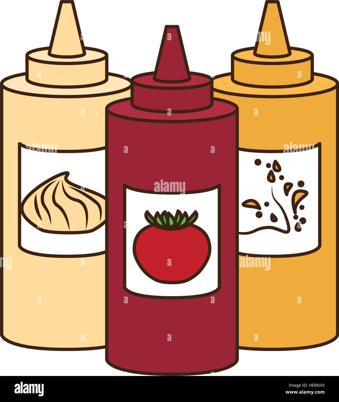 sauce bottle fast food related icon image icon image Stock Vector Image ...