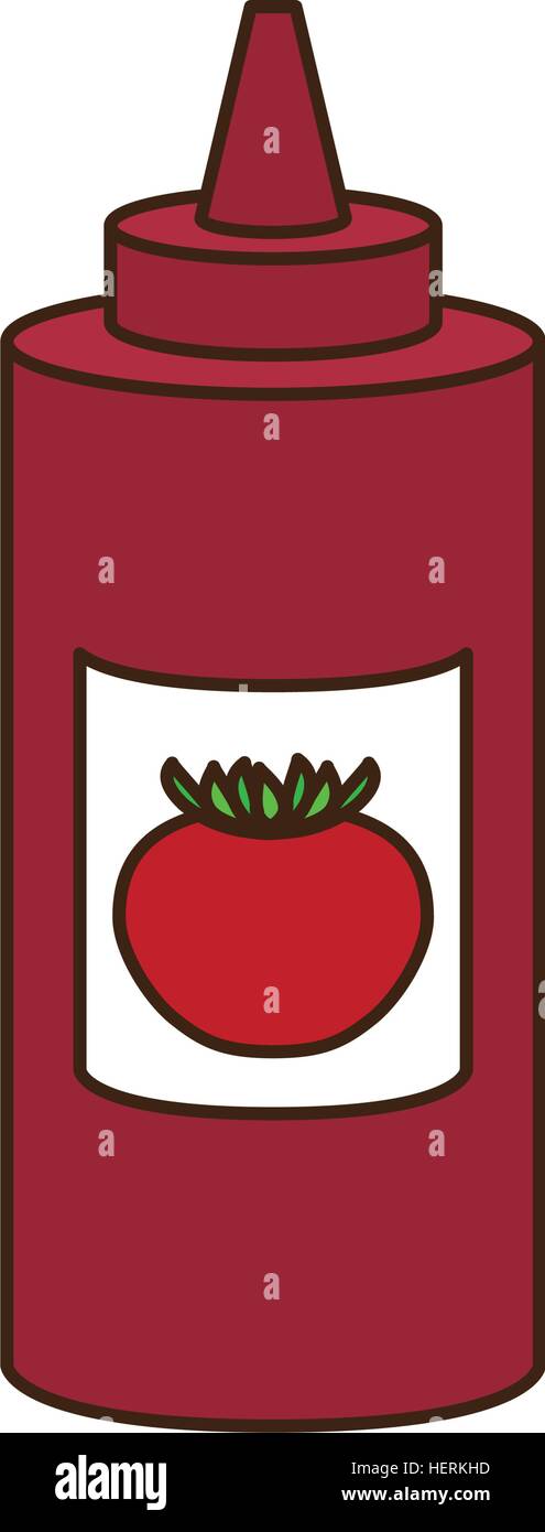 sauce bottle fast food related icon image icon image Stock Vector Image ...