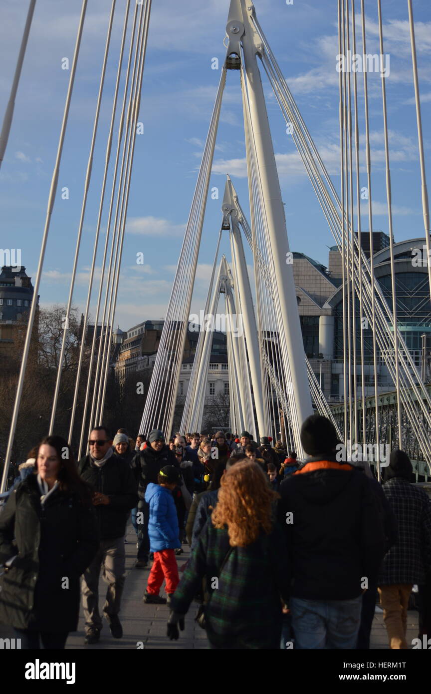 Golden Jubilee Bridge in London, UK Stock Photo - Alamy