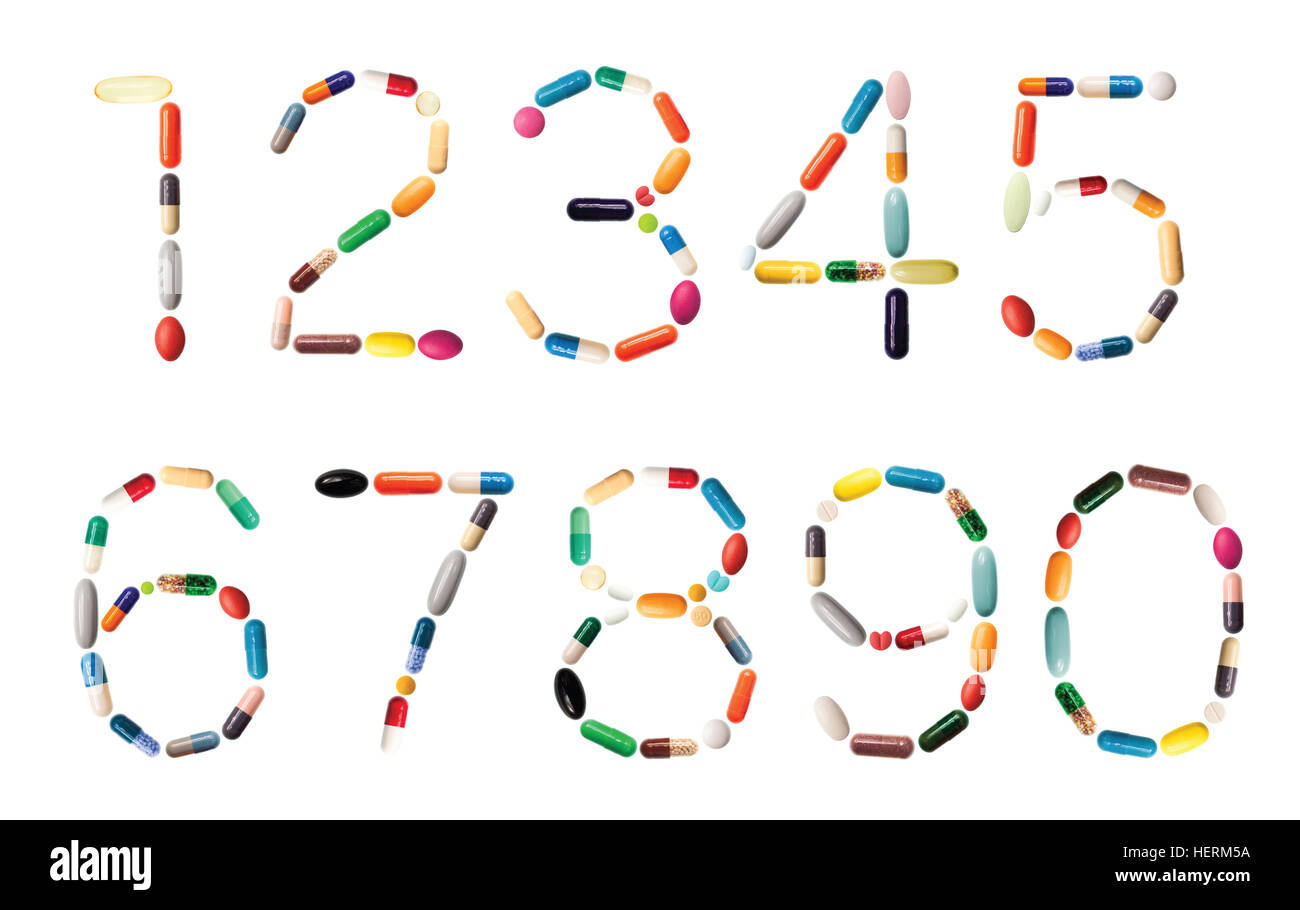 Numbers of pills hi-res stock photography and images - Alamy