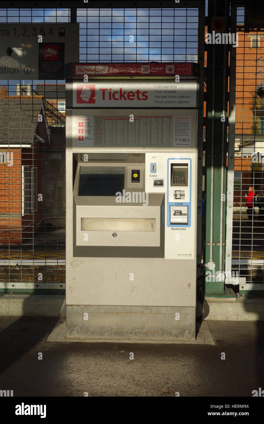 Ticket machine at Witham train station in Essex Stock Photo - Alamy