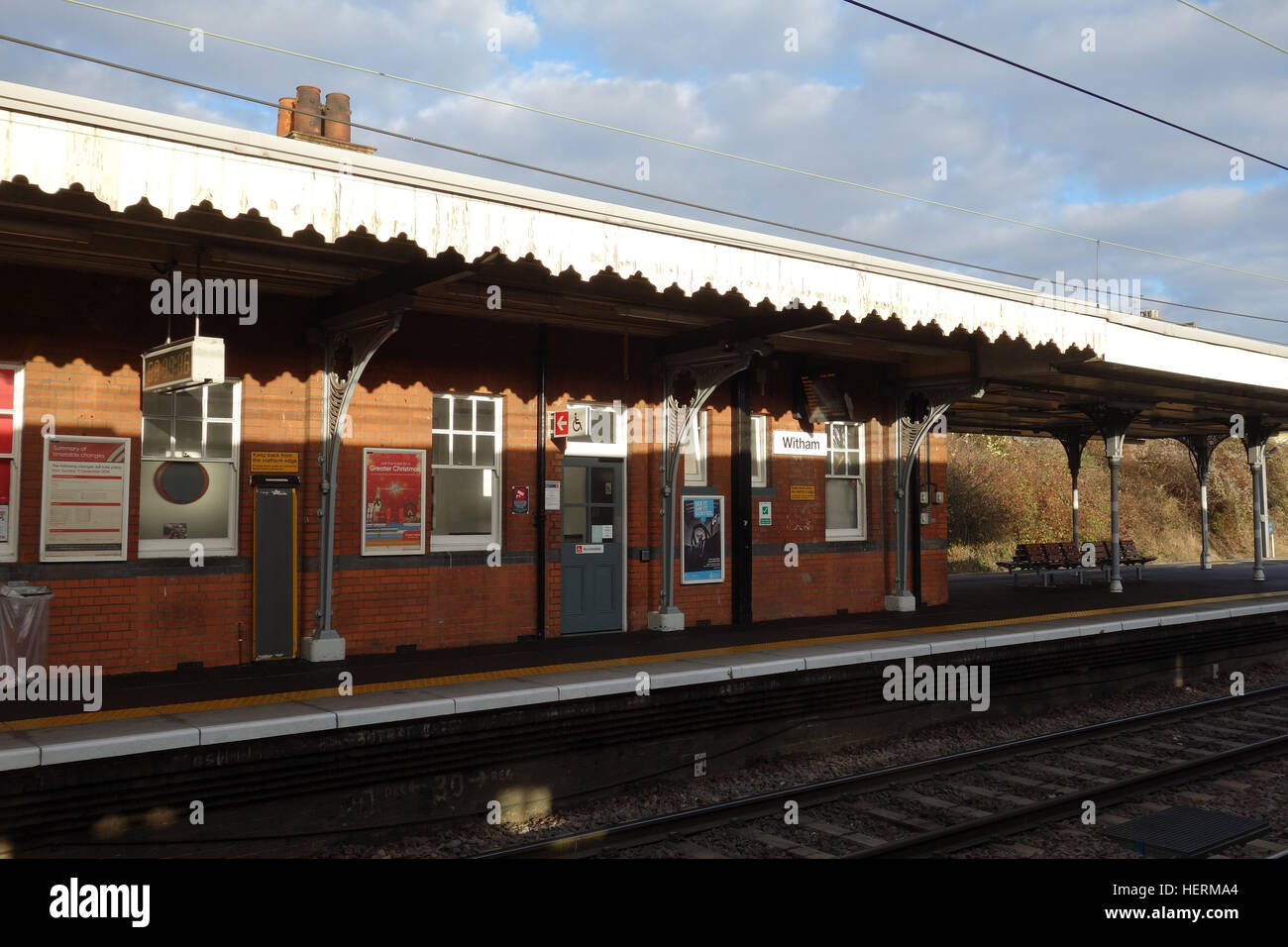 Witham train station Stock Photo - Alamy