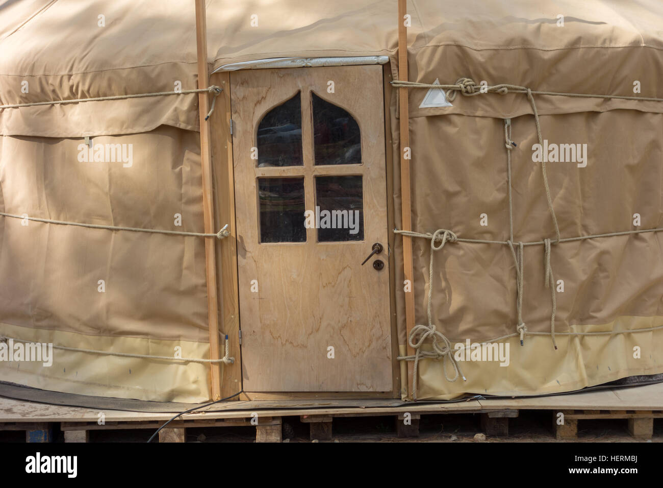 Yurt - a mongolian ger. Portable bent dwelling structure traditionally ...